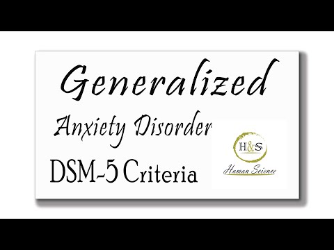 Generalized anxiety disorder (GAD) - diagnosis, causes, symptoms according to DSM-5 | Human Science