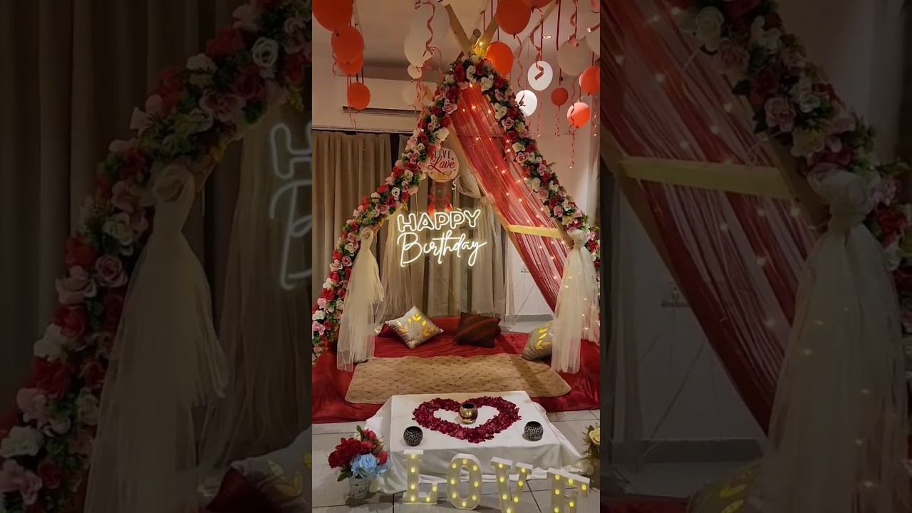 surprise birthday decoration ideas at home || Surprise decoration For Your gf & bf #surprise