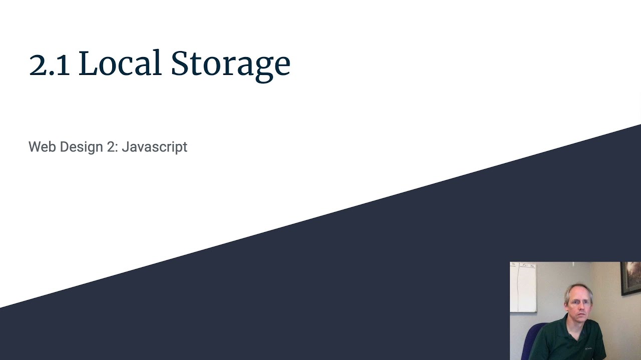 2.1 Local Storage and JSON