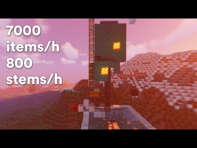 Playerless Nether Tree Farm Tutorial in Less than 1 Minute Minecraft Map