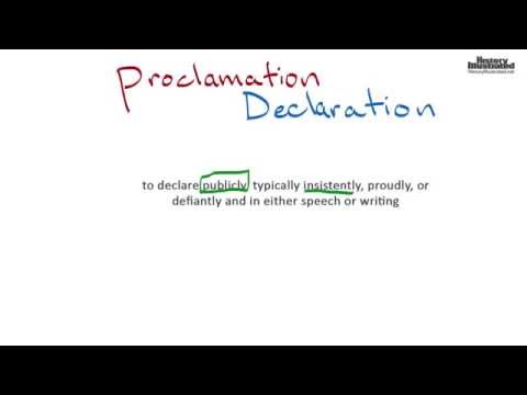 Proclamation | Declaration Definition for Kids