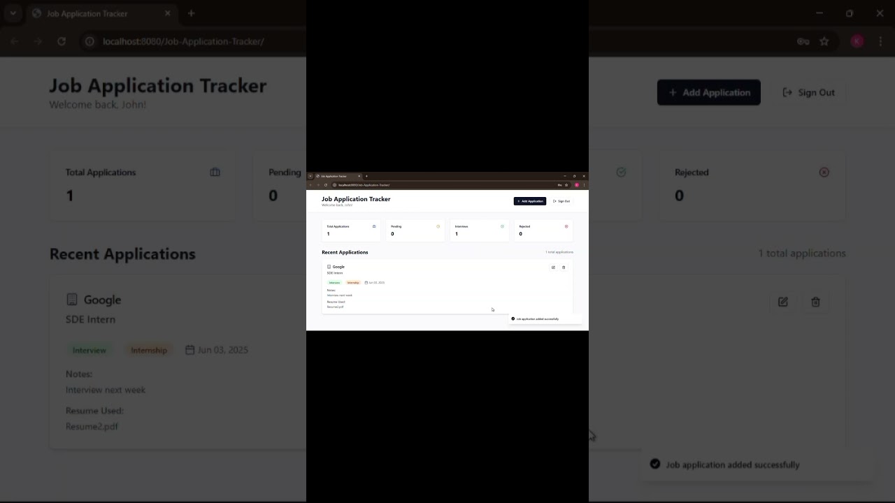 Job Application Tracker | AmpliCode Hackathon 2025 | Team Project Demo #nextjs#reactjs#AmpliCode