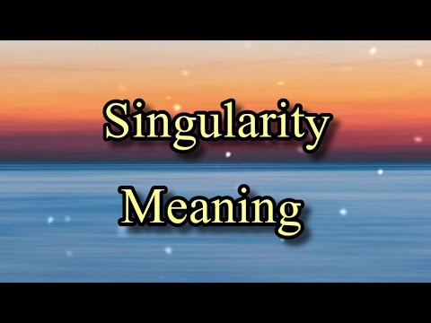 Singularity meaning in urdu
