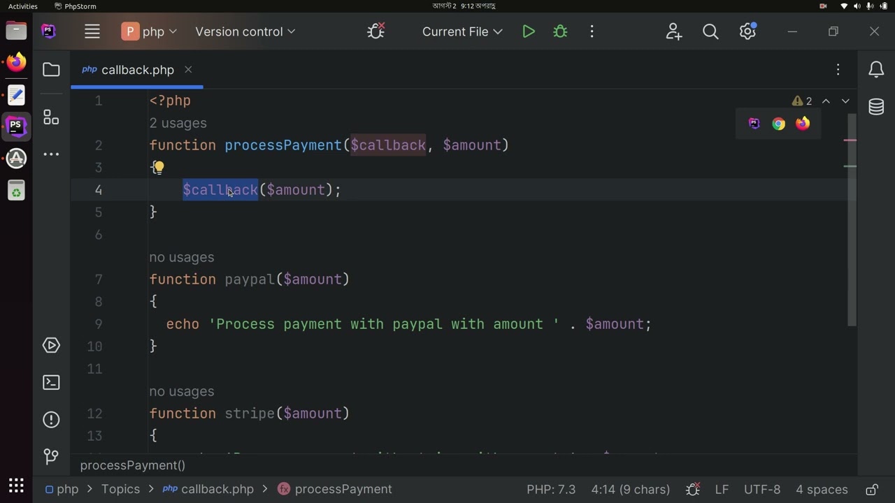 PHP Tutorials: How to use callback method in PHP