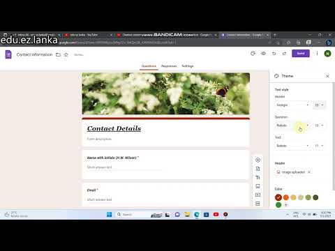 How to change font type & font size of google forms