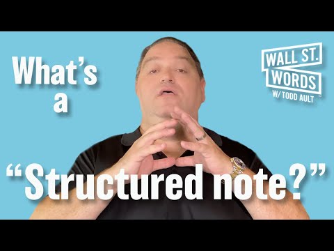 Wall Street Words word of the day = Structured Note