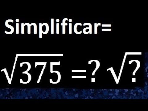 raiz cuadrada de 375 . como reducir la raiz cuadrada