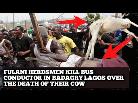 Protest as herdsmen kill Bus Badagry Lagos after 2 cows died in motor accident