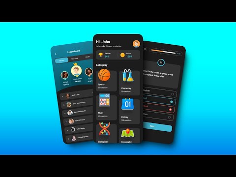 Quiz game app design