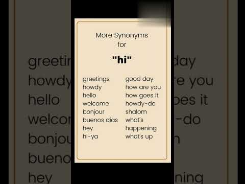 Synonyms for Hi | Hi synonyms | How to greet | How to say Hi | Avoid Hi say this instead #shorts
