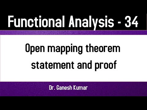 Open Mapping Theorem: Statement and Proof Video Lecture - Mathematics for IIT JAM, GATE, CSIR ...