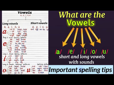 What are the vowels. short vowels and long vowels. what are the vowel sounds