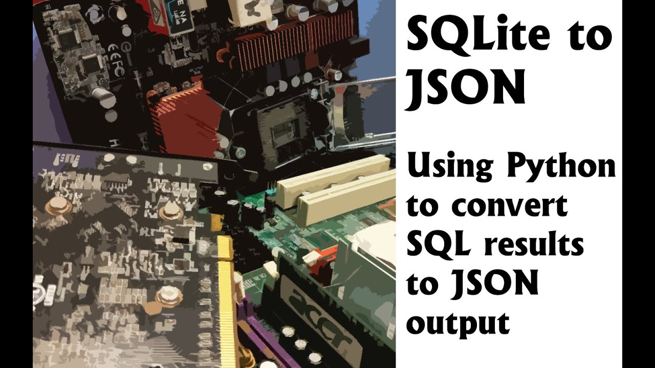 SQLite in and JSON out via Python 3