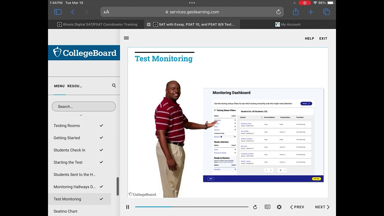 PSAT/SAT -Testday Toolkit: Test Monitoring