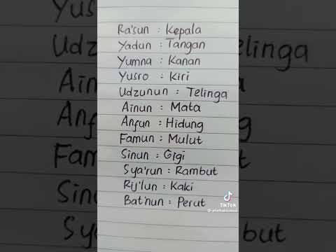 Bahasa Arab Anggota Tubuh