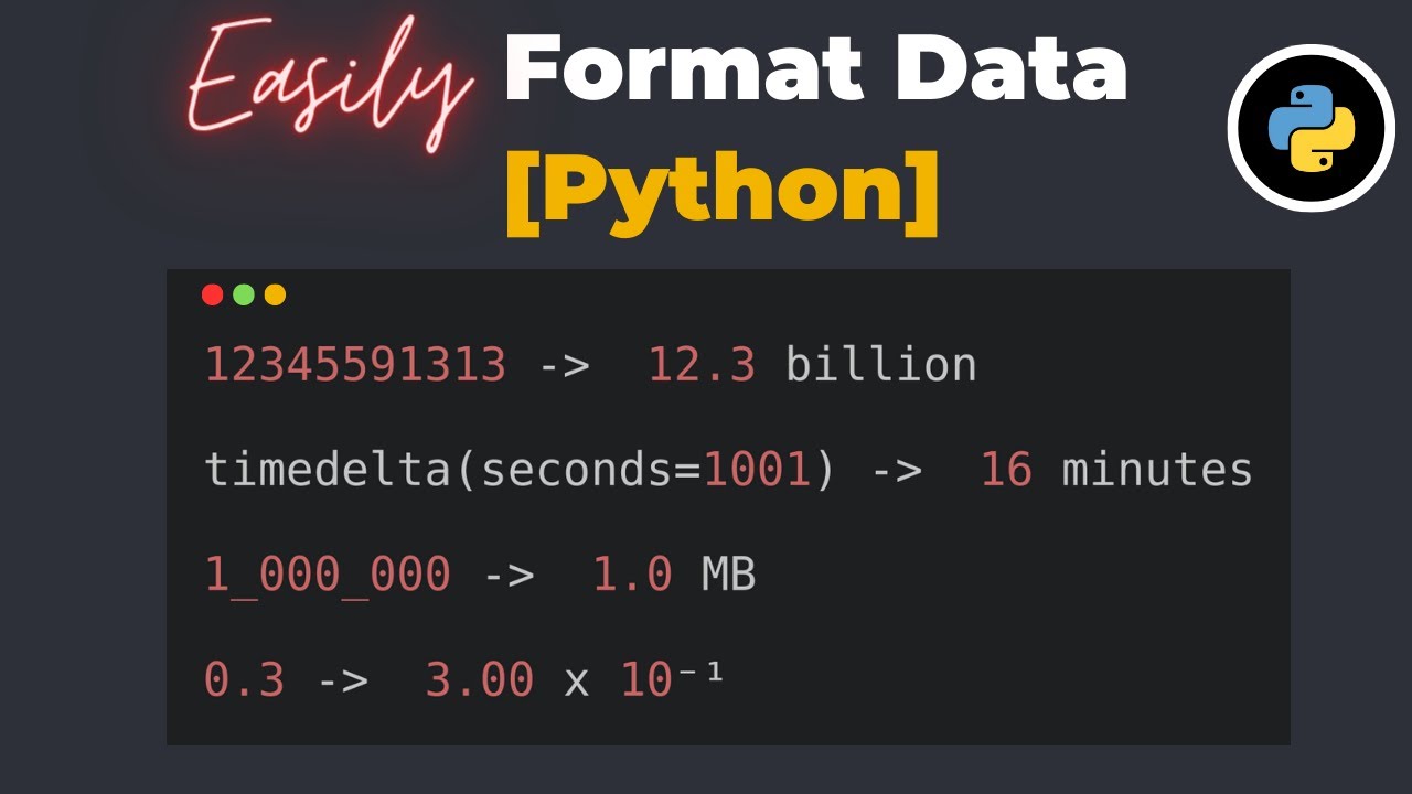 Transform Numbers, Dates, File Sizes in Human-Readable Format | Python humanize Library
