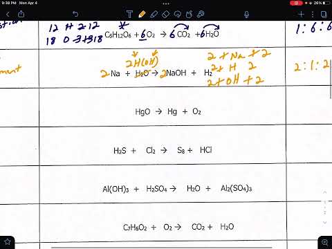Types of Reactions and Balancing Examples