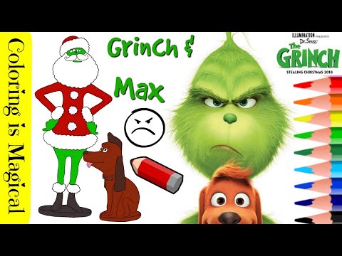 The Grinch Max Coloring Page Video Color Grinch Video