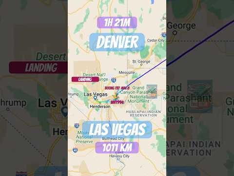 Denver to Las Vegas - Southwest Airlines #map #flightmap