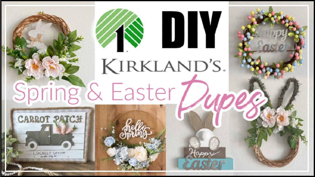 Dollar Tree DIY Spring Easter Decor 2020 / DIY Kirkland Inspired Decor DUPES \ Momma From Scratch