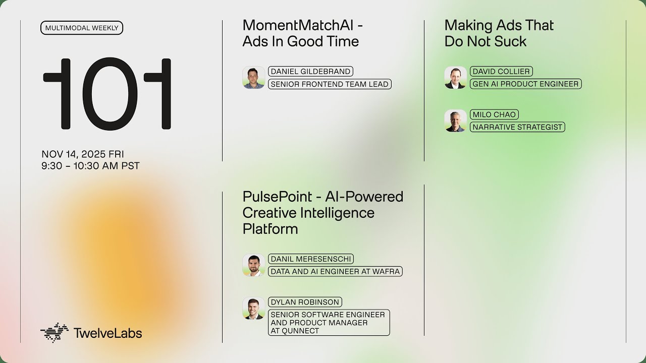 MomentMatch AI, PulsePoint, and Story Insights | Multimodal Weekly 101