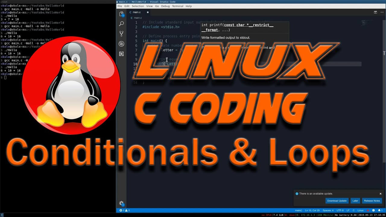 C Programming Tutorial for Linux 3 - Conditionals & Loops