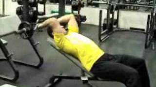 Tríceps testa inclinado com barra | Catálogo de Exercícios | Movimente.me