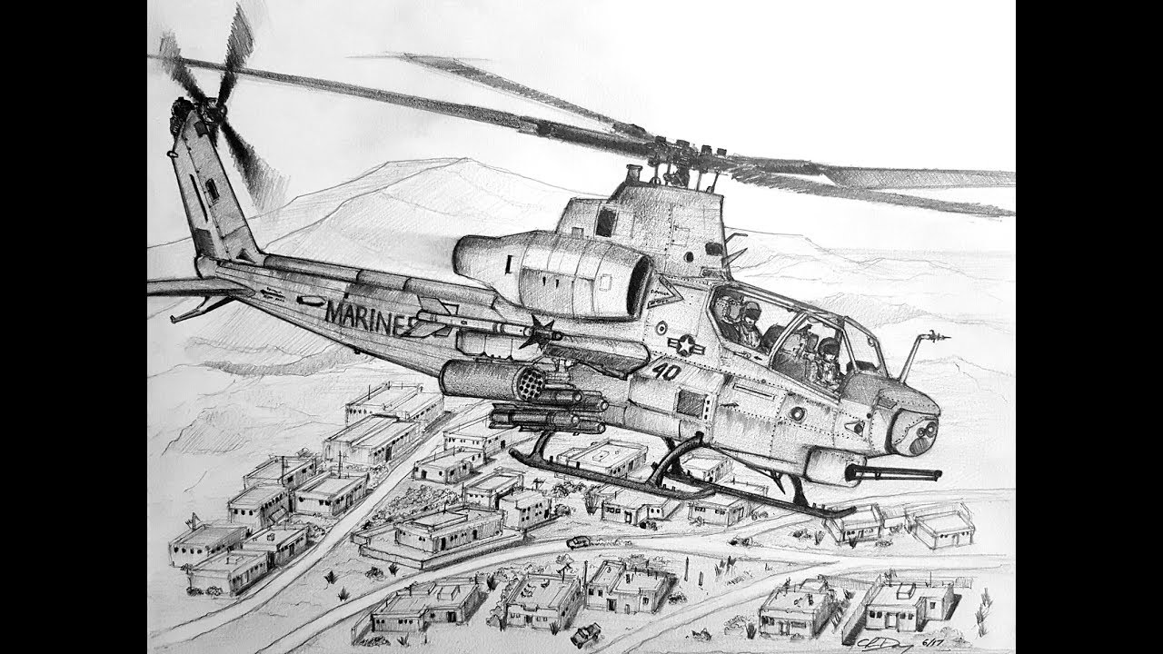 How to Draw a AH-1Z Viper