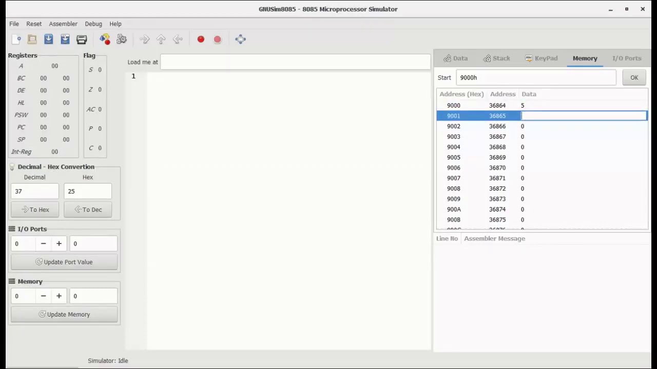 GNU8085 Simulator  introduction