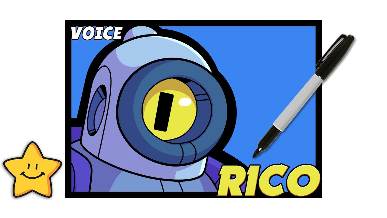 How To Draw Rico Icon | Brawl Stars | Drawing Tutorial | All Voices