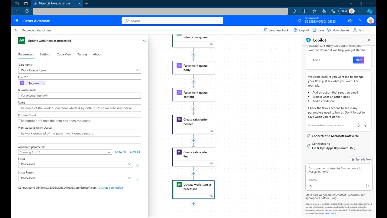 Work queues in Power Automate