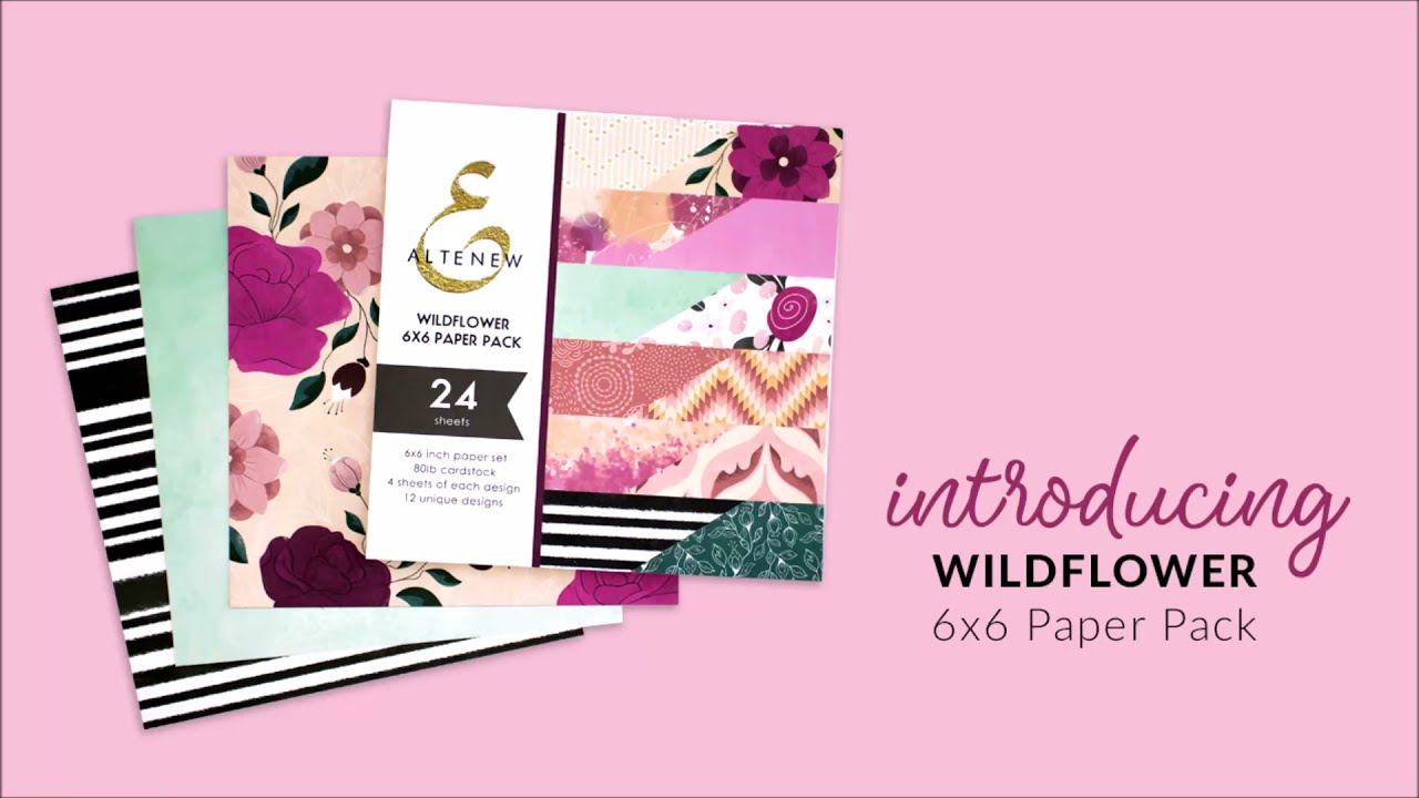 Wildflower Paper Crafting Collection 6x6 Paper Pack for Scrapbooking & Card Making