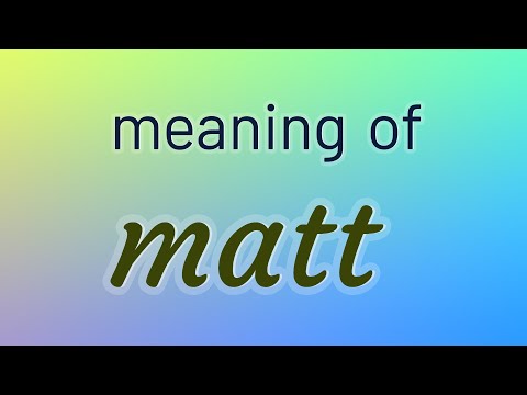 Matt - 73 English Vocabulary Flashcards