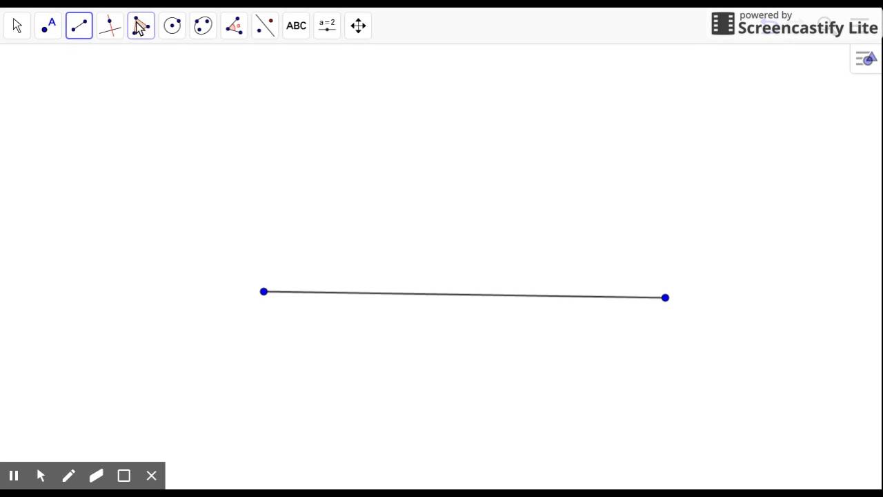 Constructing a Perpendicular Bisector using Geogebra