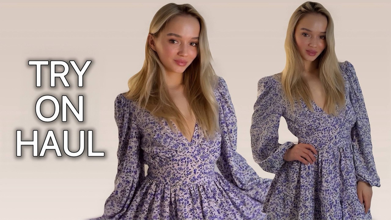[4K USA] Try On Haul | Mini Dress vs Long Floral Dress