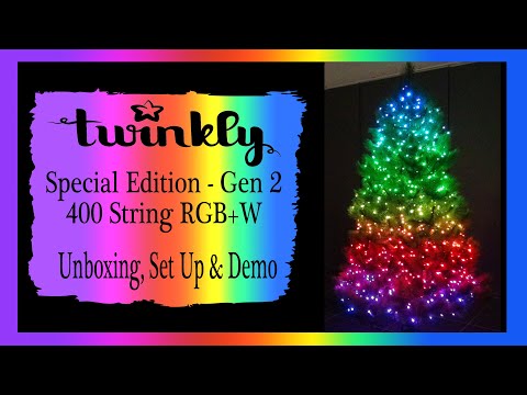 Twinkly Review - 800 Lights! - Unboxing & Setup - Special Edition Gen 2 RGB+W 400 String - 2021