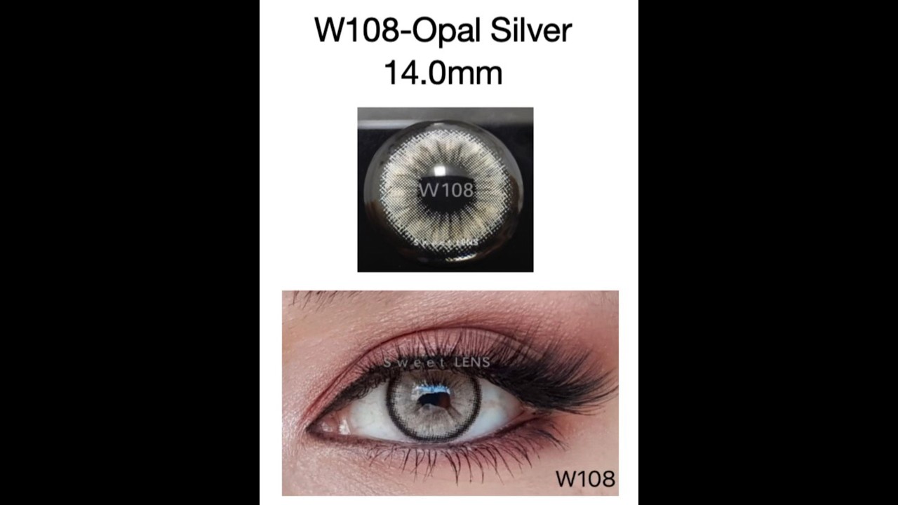 W108-Opal Silver contact lense #softlens #beauty #coloredlenses #eyelenses #contactlenses #makeup