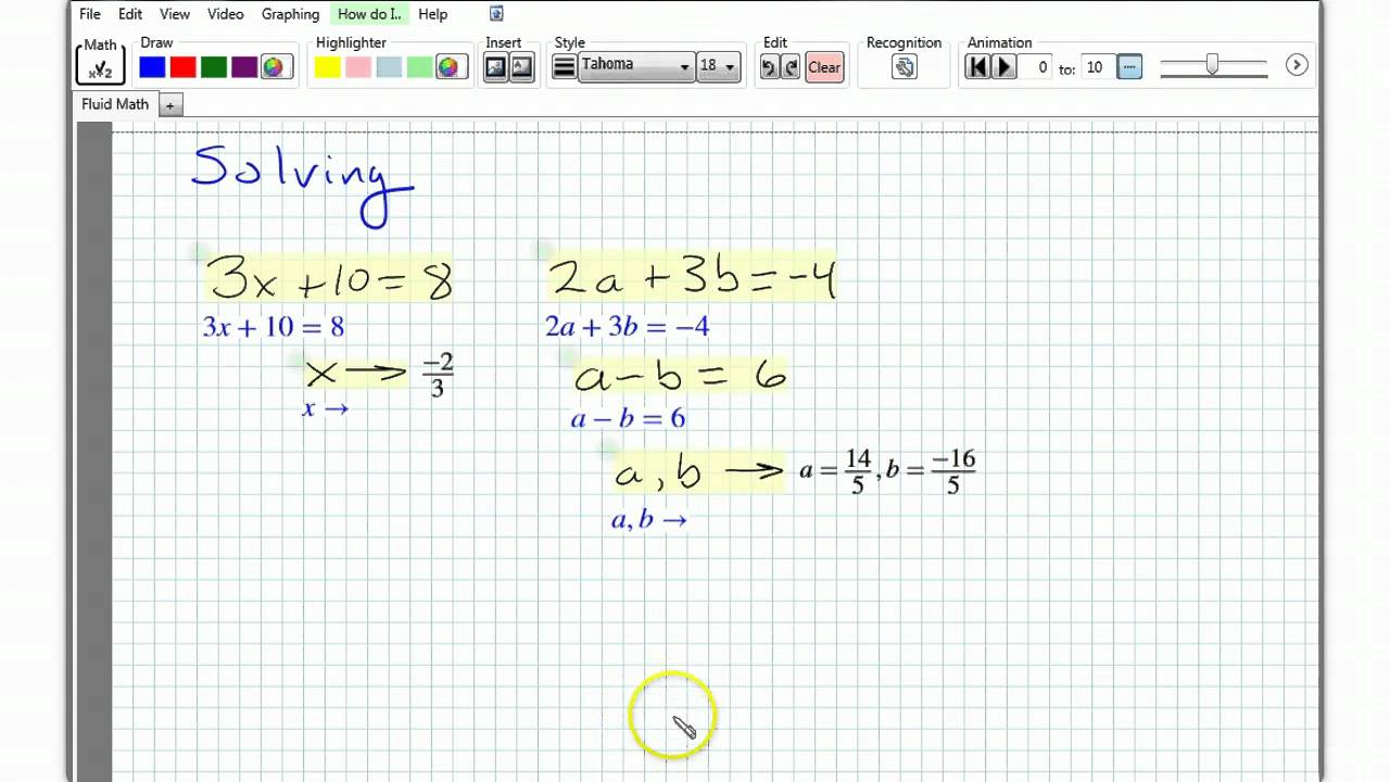 Using the New Math Software FluidMath