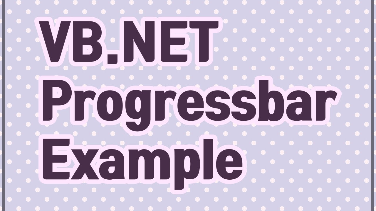 VB.NET - Progressbar Example