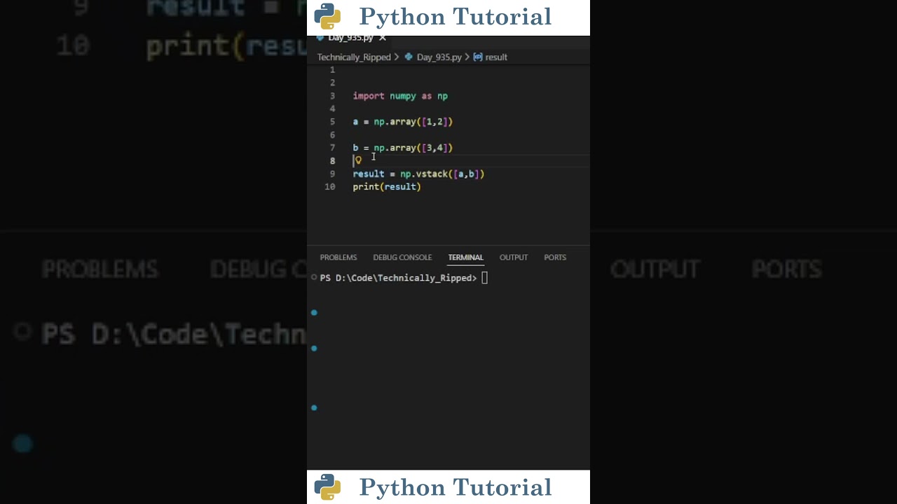 NumPy vstack Explained Simply | Python Tutorial