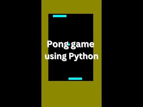 How to create PONG GAME in Python