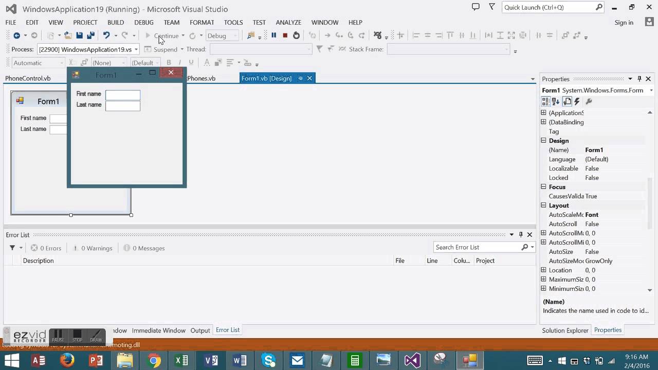 Adding a User Control in Visual Basic