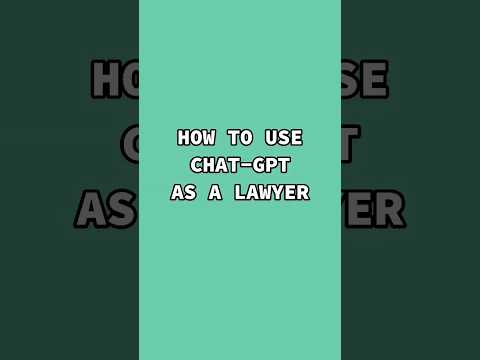how to use chatgpt as a lawyer?