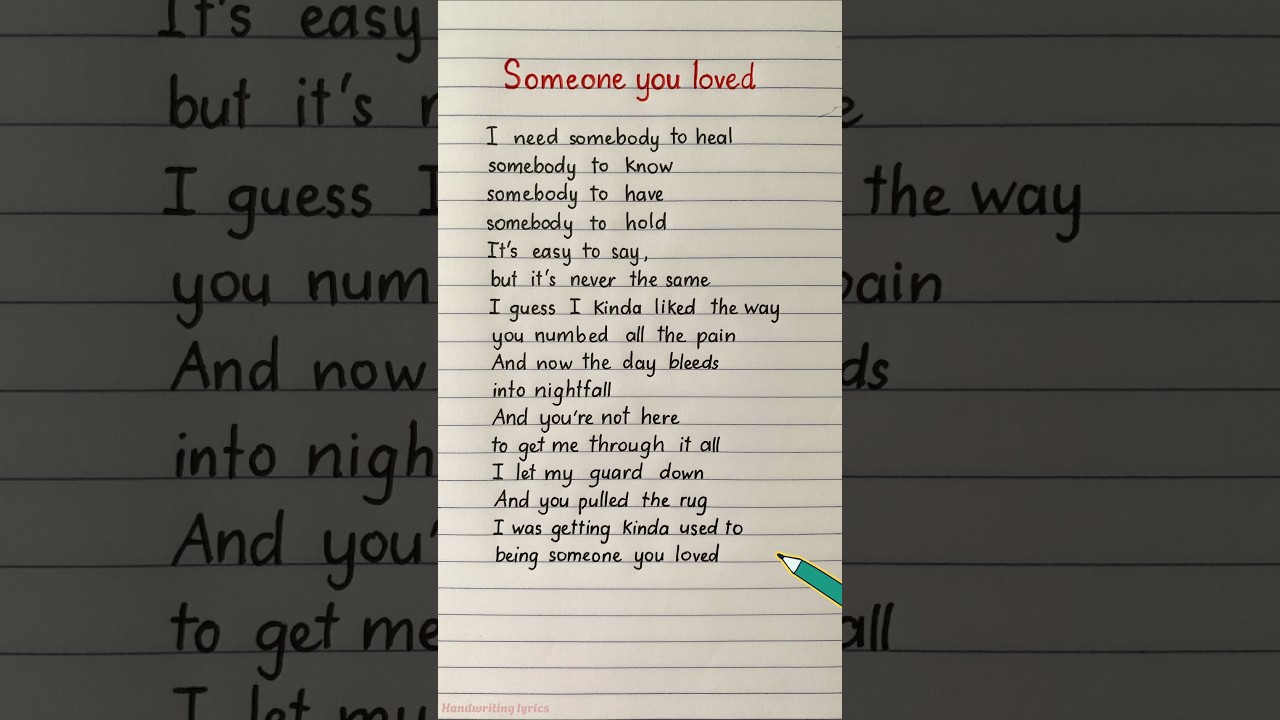 Let's sing and learn English - Someone You Loved Lyrics - Conor Maynard #songlyrics