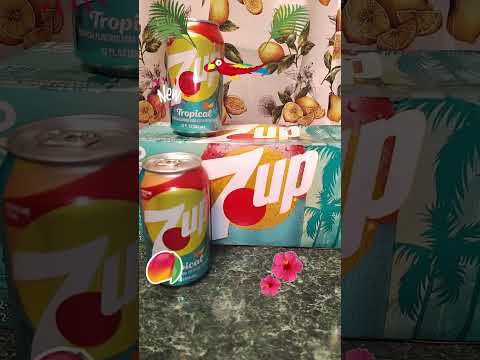 NEW TROPICAL 7UP🌴🌴 #shorts #fyp #7up #tropical #newsodaflavor #new7up #nanathesaucychef