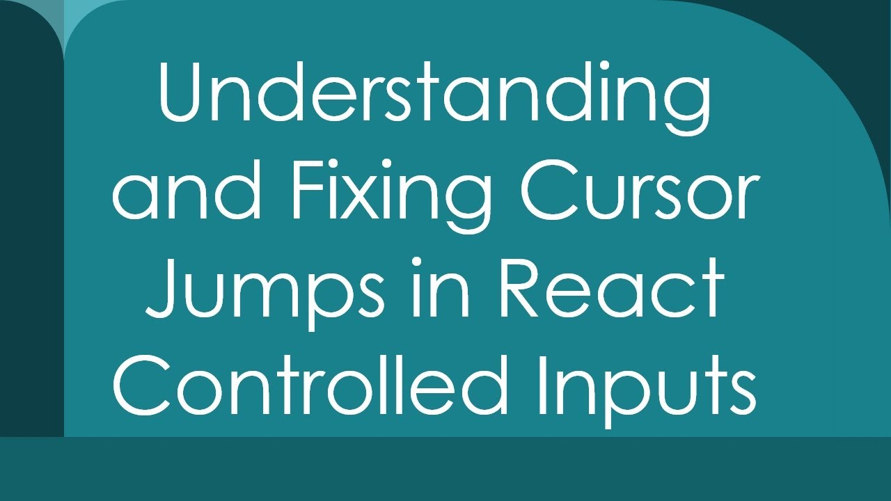 Understanding and Fixing Cursor Jumps in React Controlled Inputs