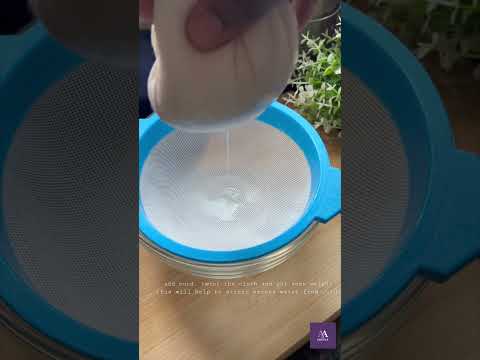 🤯RECIPE: How I make GREEK YOGURT (Hung Curd) at home👩🍳 #homemade #recipe #shorts #healthy #howto