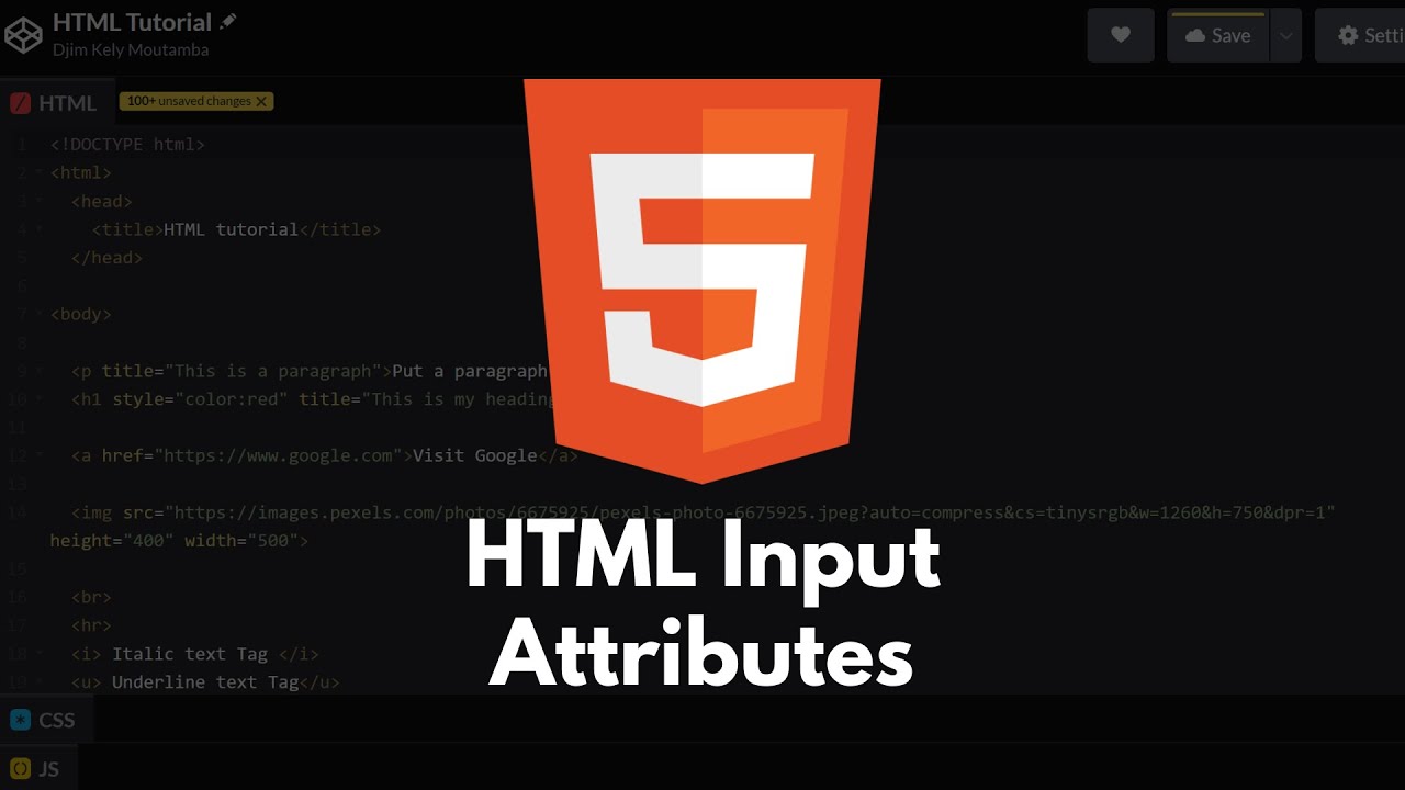 HTML Tutorial #27 - HTML Input Types Attributes Explained
