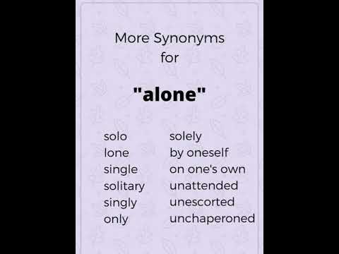Synonyms For ALONE #English #vocabularywords #pronunciationpractice #grammar #shorts #publicspeaking