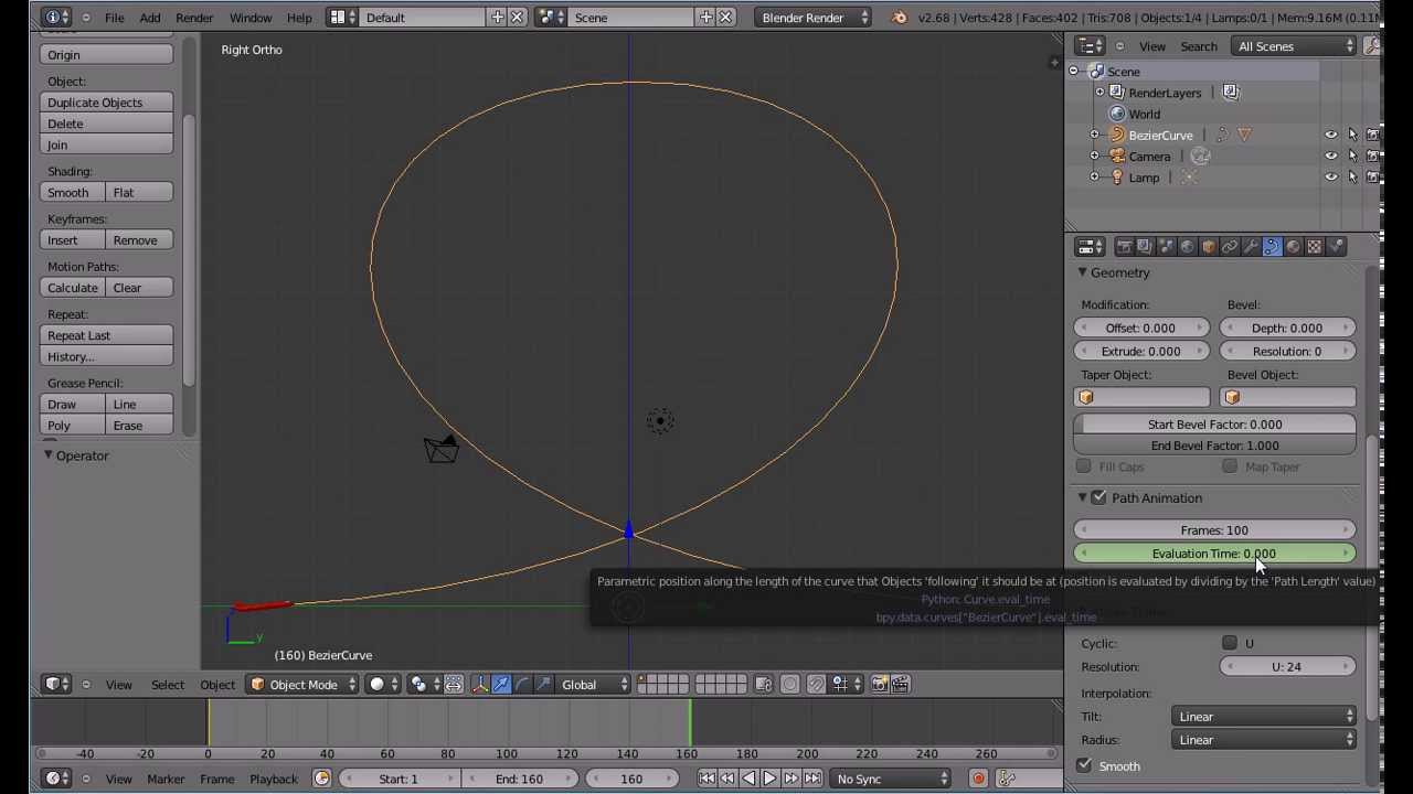 Blender Tutorial Basic Animation Jet Plane Manoeuvre the Loop the Loop by Following a Path